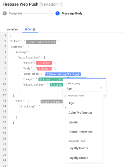 Working with Reconnect Variables – Dynamic Yield Knowledge Base