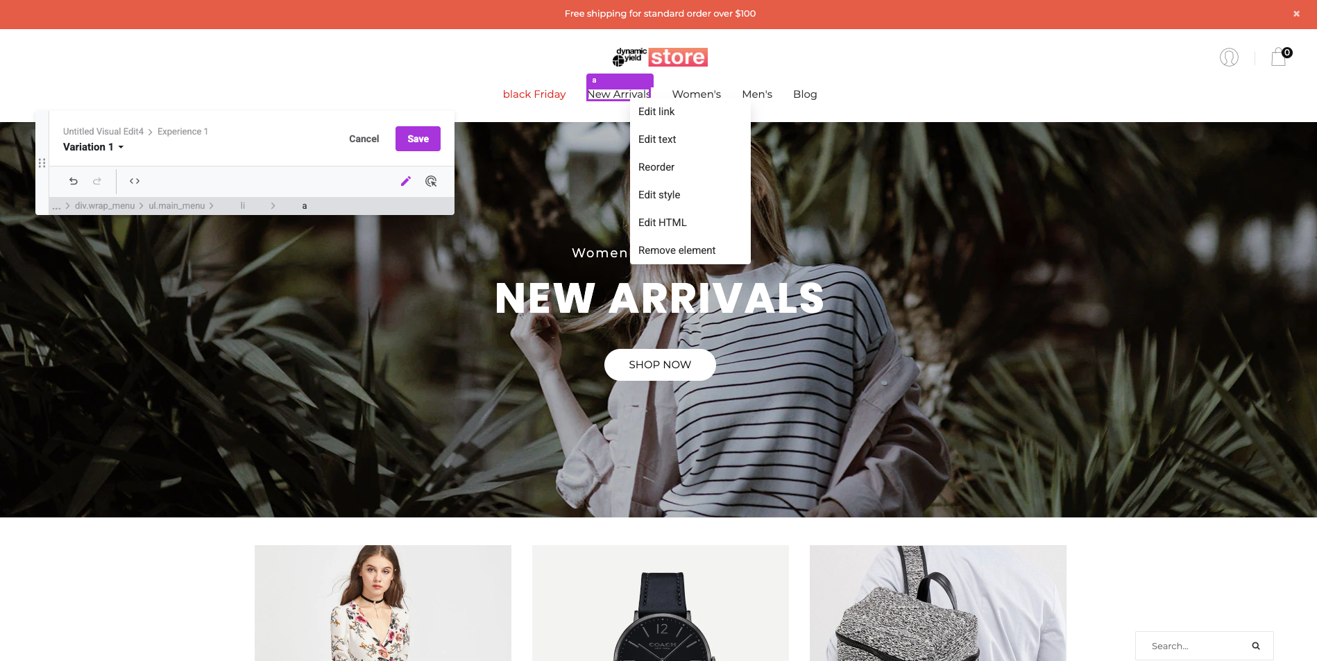 Visual Edit Campaigns – Dynamic Yield Knowledge Base