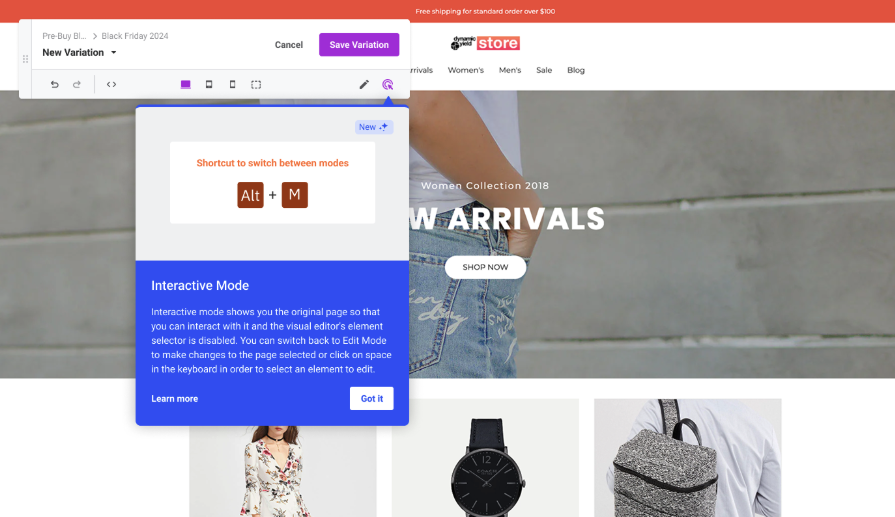 Visual Edit Campaigns – Dynamic Yield Knowledge Base