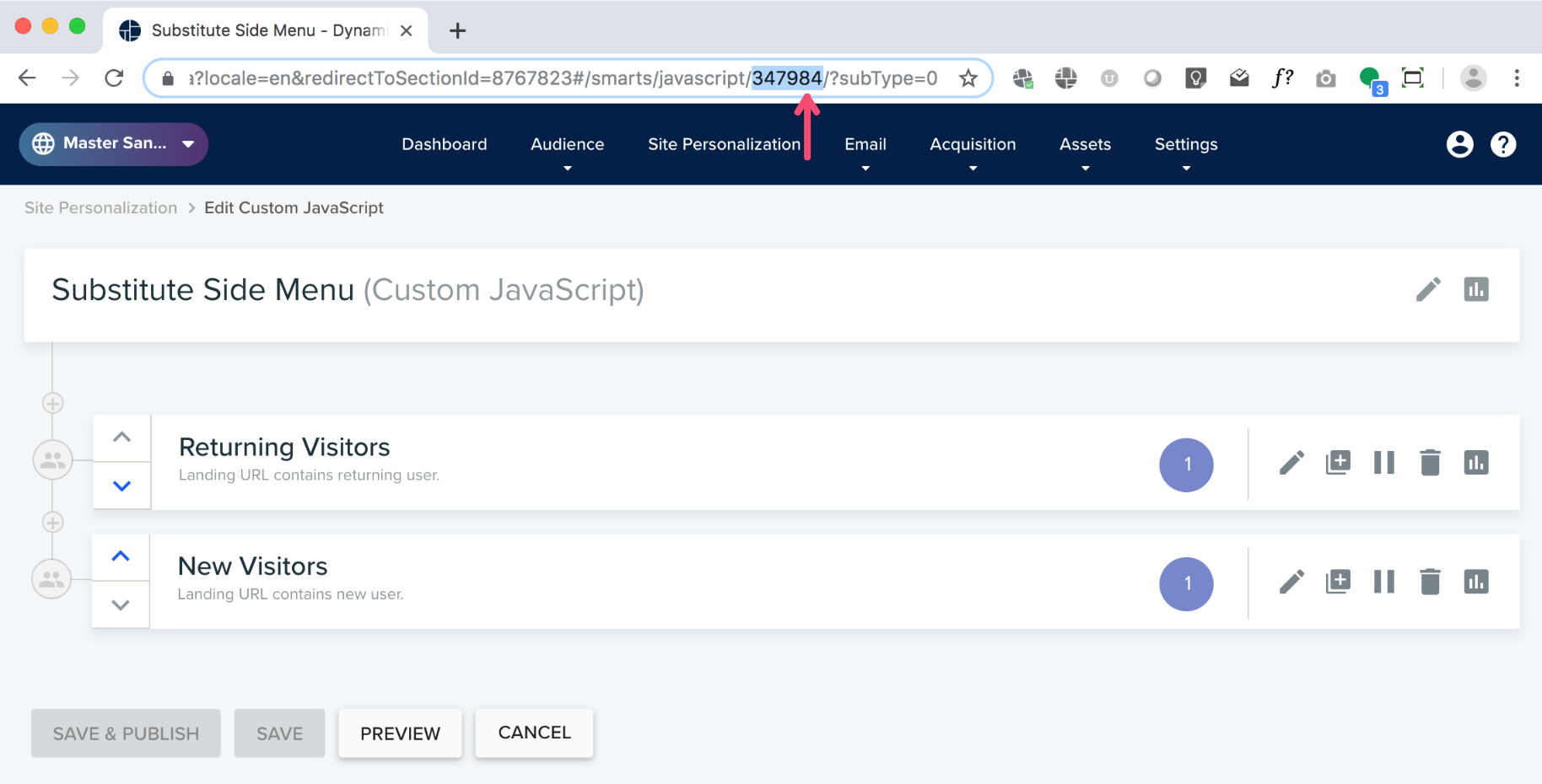 Campagnes de code personnalisé de personnalisation Web (basées sur des scripts) – Dynamic Yield ...
