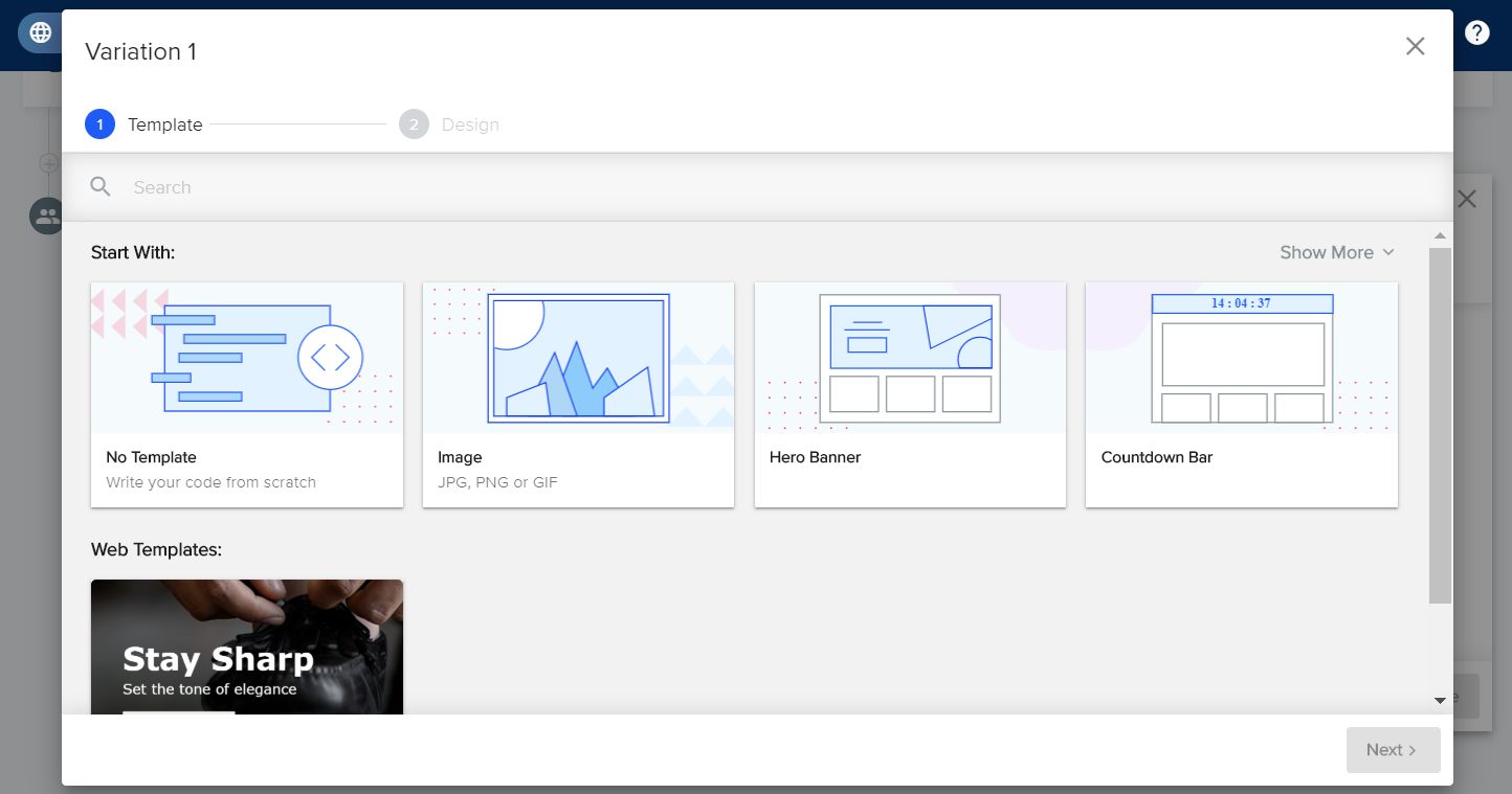 Creating Variations – Dynamic Yield Knowledge Base