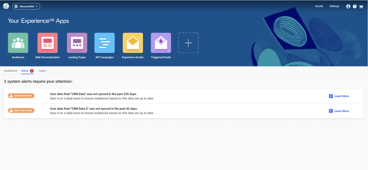 The Experience OS Homepage – Dynamic Yield Knowledge Base