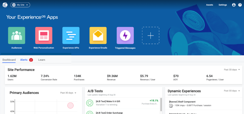 The Experience OS Homepage – Dynamic Yield Knowledge Base